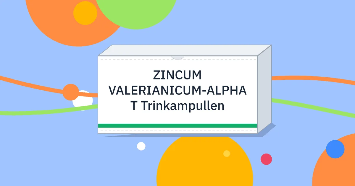 Symbolbild: Packung mit der Aufschrift ZINCUM VALERIANICUM-ALPHA T Trinkampullen (PZN 10222227) – Verfügbarkeit und Bezug in Apotheken in Frankfurt am Main
