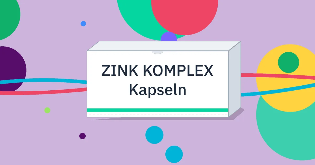 Symbolbild: Packung mit der Aufschrift ZINK KOMPLEX Kapseln (PZN 18771494) – Verfügbarkeit und Bezug in Apotheken in Frankfurt am Main