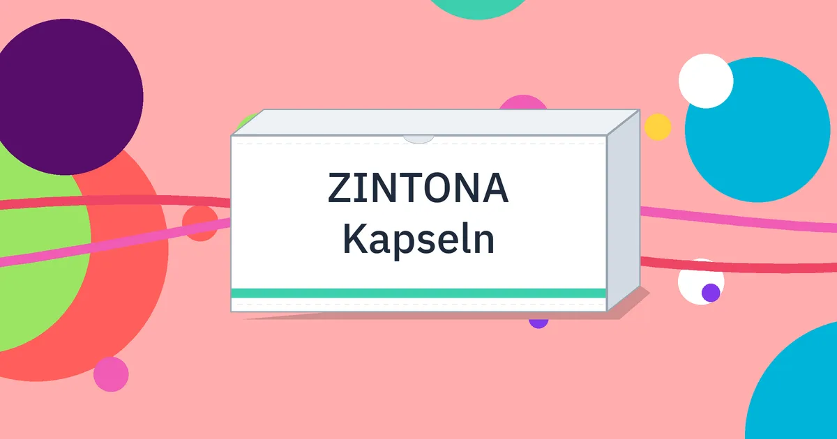 Symbolbild: Packung mit der Aufschrift ZINTONA Kapseln (PZN 03041956) – Verfügbarkeit und Bezug in Apotheken in Frankfurt am Main