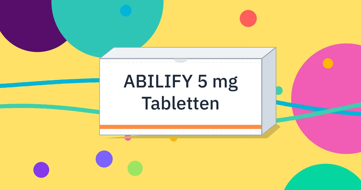 Symbolbild: Packung mit der Aufschrift ABILIFY 5 mg Tabletten (PZN 09672770) – Verfügbarkeit und Bezug in Apotheken in Frankfurt am Main