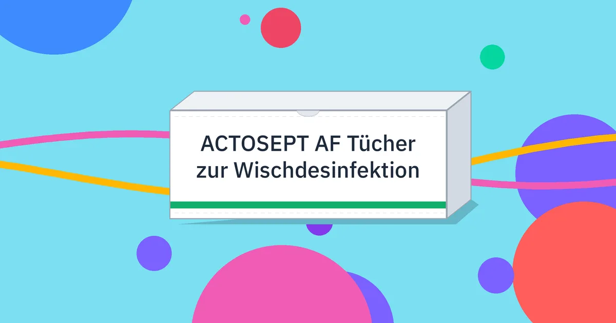 Symbolbild: Packung mit der Aufschrift ACTOSEPT AF Tücher zur Wischdesinfektion (PZN 09532193) – Verfügbarkeit und Bezug in Apotheken in Frankfurt am Main