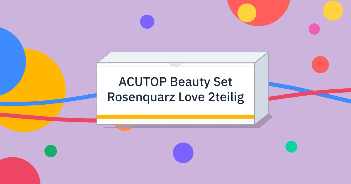 Symbolbild: Packung mit der Aufschrift ACUTOP Beauty Set Rosenquarz Love 2teilig (PZN 18076156) – Verfügbarkeit und Bezug in Apotheken in Frankfurt am Main