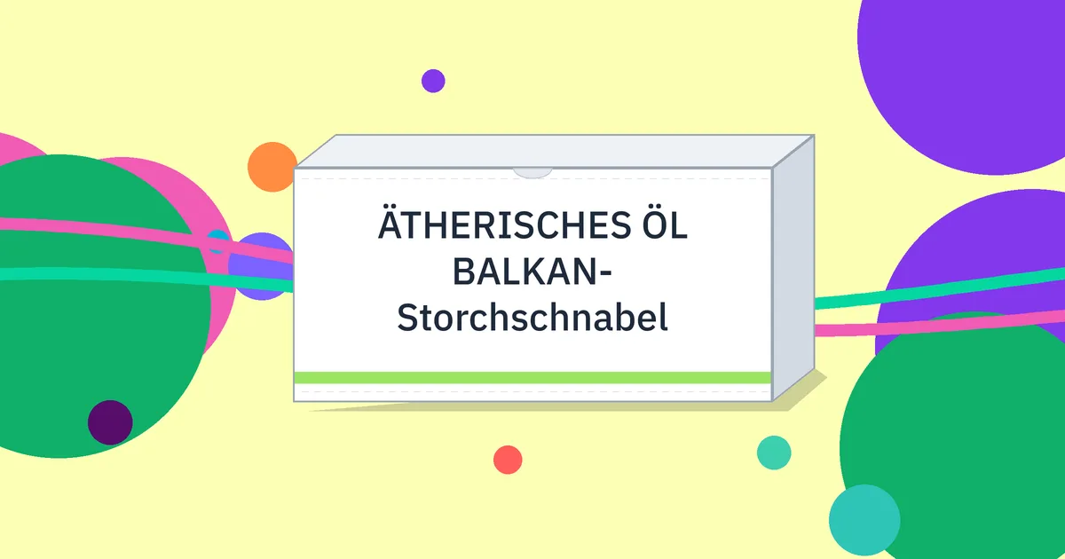 Symbolbild: Packung mit der Aufschrift ÄTHERISCHES ÖL BALKAN-Storchschnabel (PZN 20026711) – Verfügbarkeit und Bezug in Apotheken in Frankfurt am Main