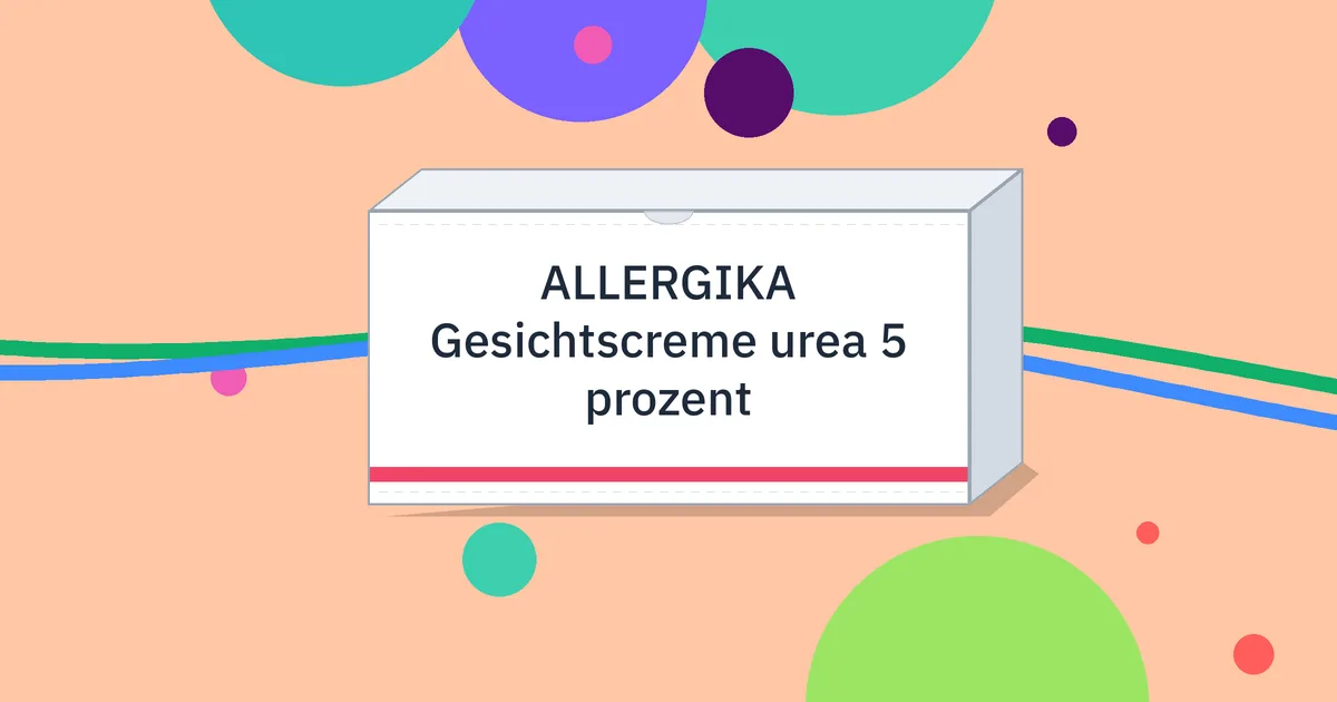 Symbolbild: Packung mit der Aufschrift ALLERGIKA Gesichtscreme urea 5 prozent (PZN 02814451) – Verfügbarkeit und Bezug in Apotheken in Frankfurt am Main
