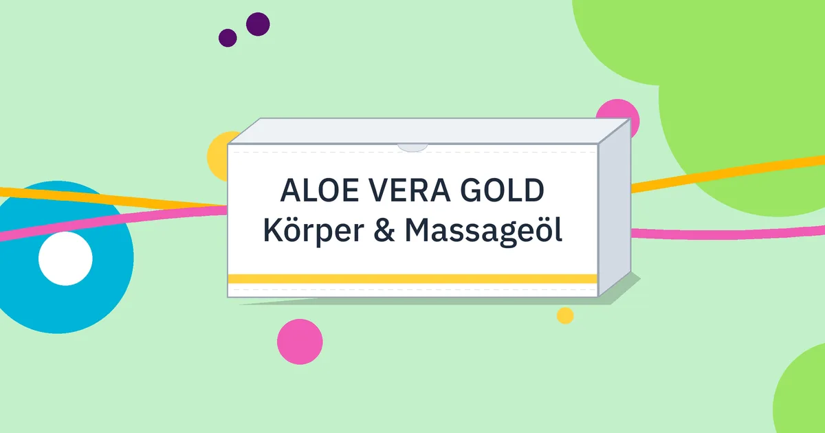 Symbolbild: Packung mit der Aufschrift ALOE VERA GOLD Körper & Massageöl (PZN 17454633) – Verfügbarkeit und Bezug in Apotheken in Frankfurt am Main