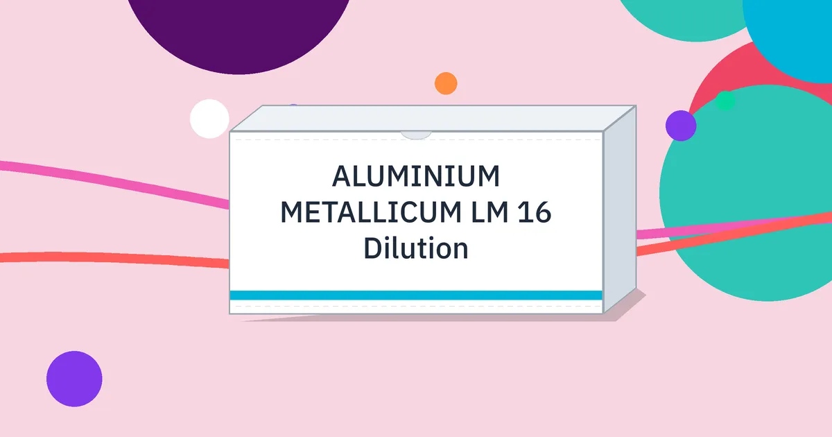 Symbolbild: Packung mit der Aufschrift ALUMINIUM METALLICUM LM 16 Dilution (PZN 12759411) – Verfügbarkeit und Bezug in Apotheken in Frankfurt am Main