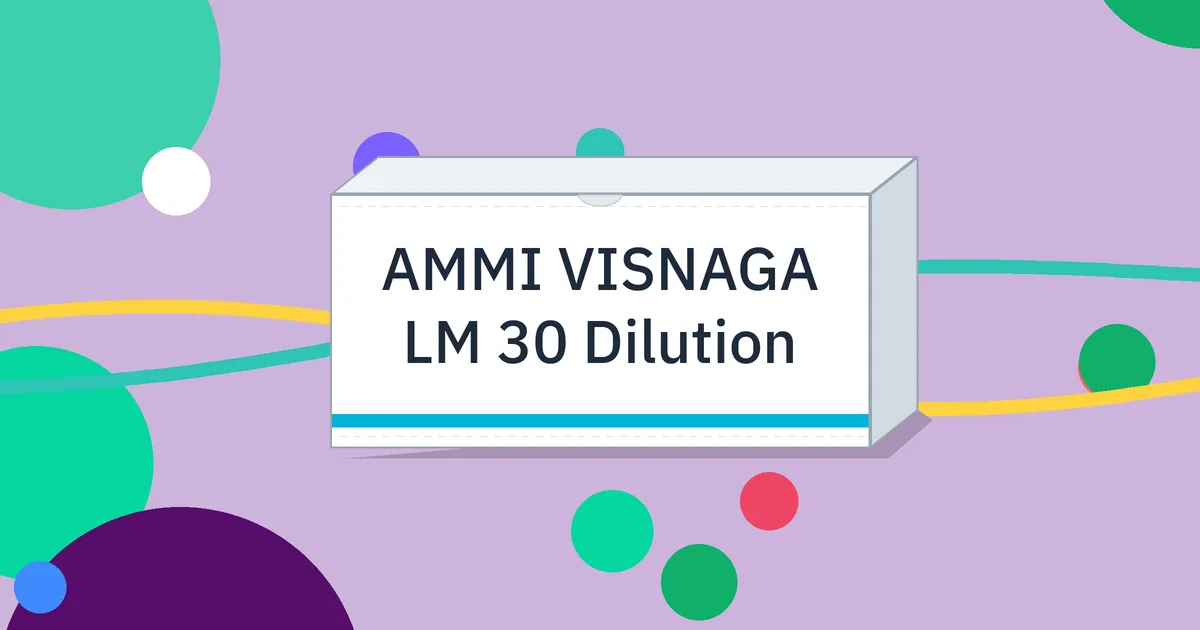 Symbolbild: Packung mit der Aufschrift AMMI VISNAGA LM 30 Dilution (PZN 12760414) – Verfügbarkeit und Bezug in Apotheken in Frankfurt am Main
