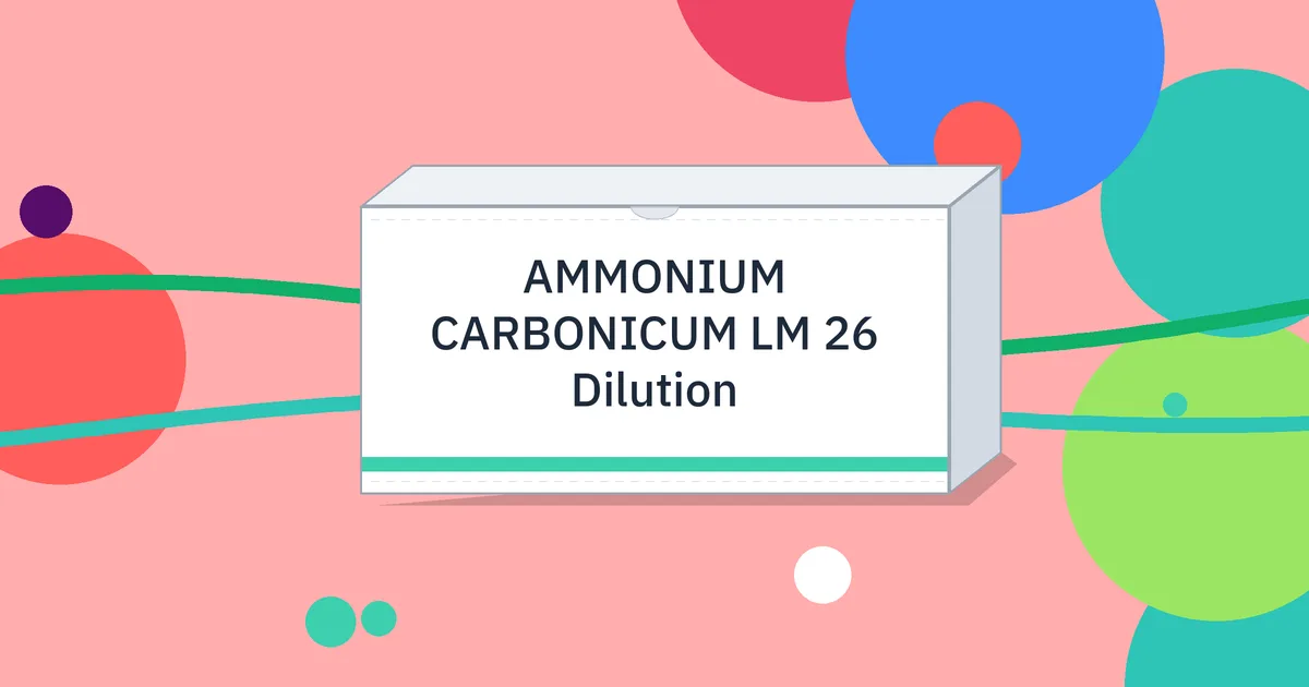 Symbolbild: Packung mit der Aufschrift AMMONIUM CARBONICUM LM 26 Dilution (PZN 12760791) – Verfügbarkeit und Bezug in Apotheken in Frankfurt am Main