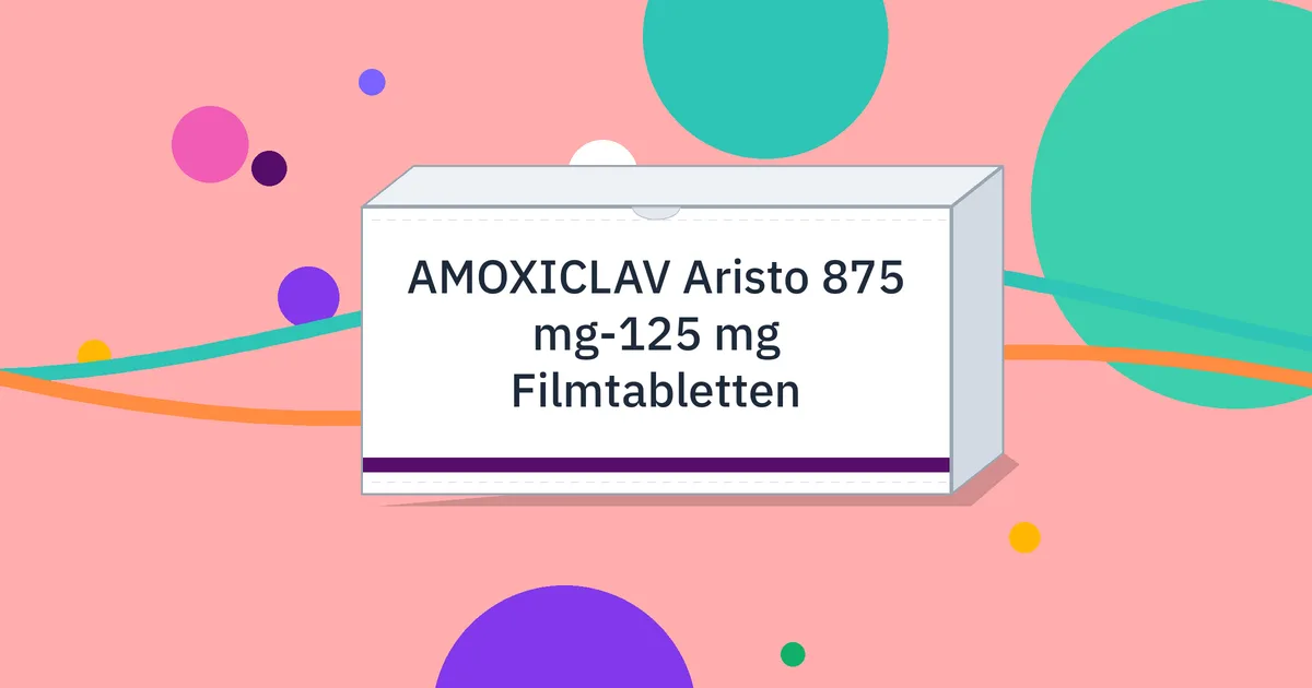 Symbolbild: Packung mit der Aufschrift AMOXICLAV Aristo 875 mg-125 mg Filmtabletten (PZN 10525519) – Verfügbarkeit und Bezug in Apotheken in Frankfurt am Main
