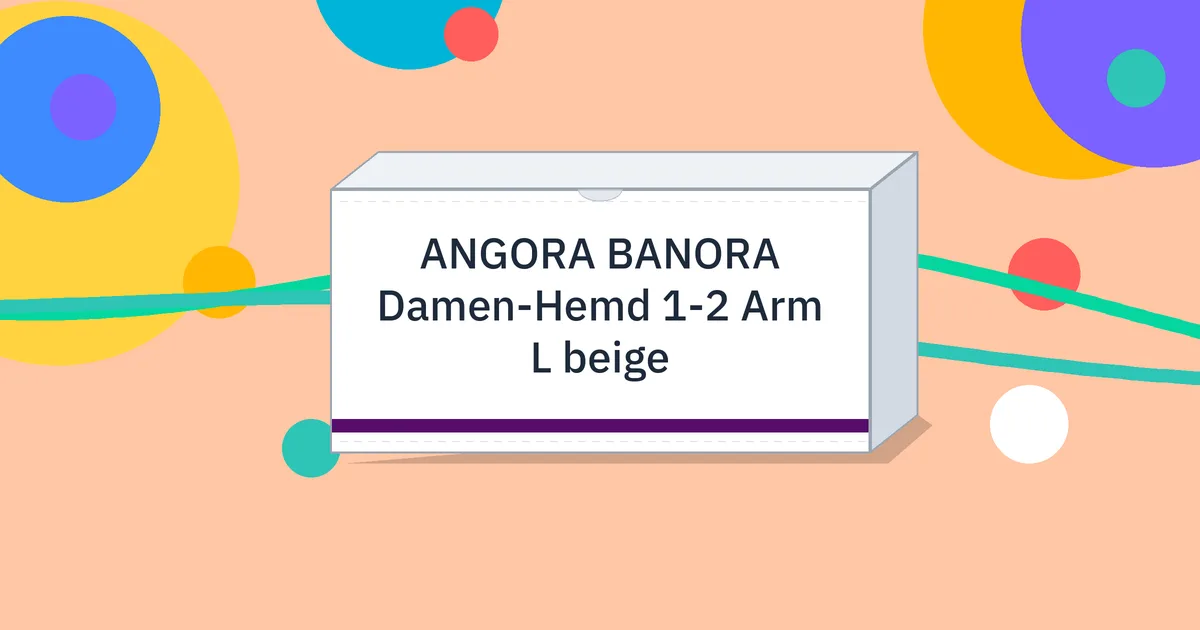Symbolbild: Packung mit der Aufschrift ANGORA BANORA Damen-Hemd 1-2 Arm L beige (PZN 01540431) – Verfügbarkeit und Bezug in Apotheken in Frankfurt am Main