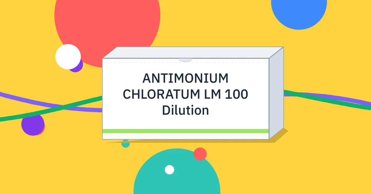 Symbolbild: Packung mit der Aufschrift ANTIMONIUM CHLORATUM LM 100 Dilution (PZN 13373056) – Verfügbarkeit und Bezug in Apotheken in Frankfurt am Main