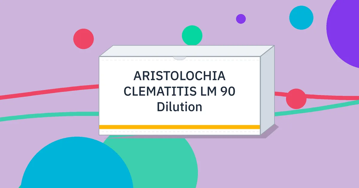 Symbolbild: Packung mit der Aufschrift ARISTOLOCHIA CLEMATITIS LM 90 Dilution (PZN 13391953) – Verfügbarkeit und Bezug in Apotheken in Frankfurt am Main