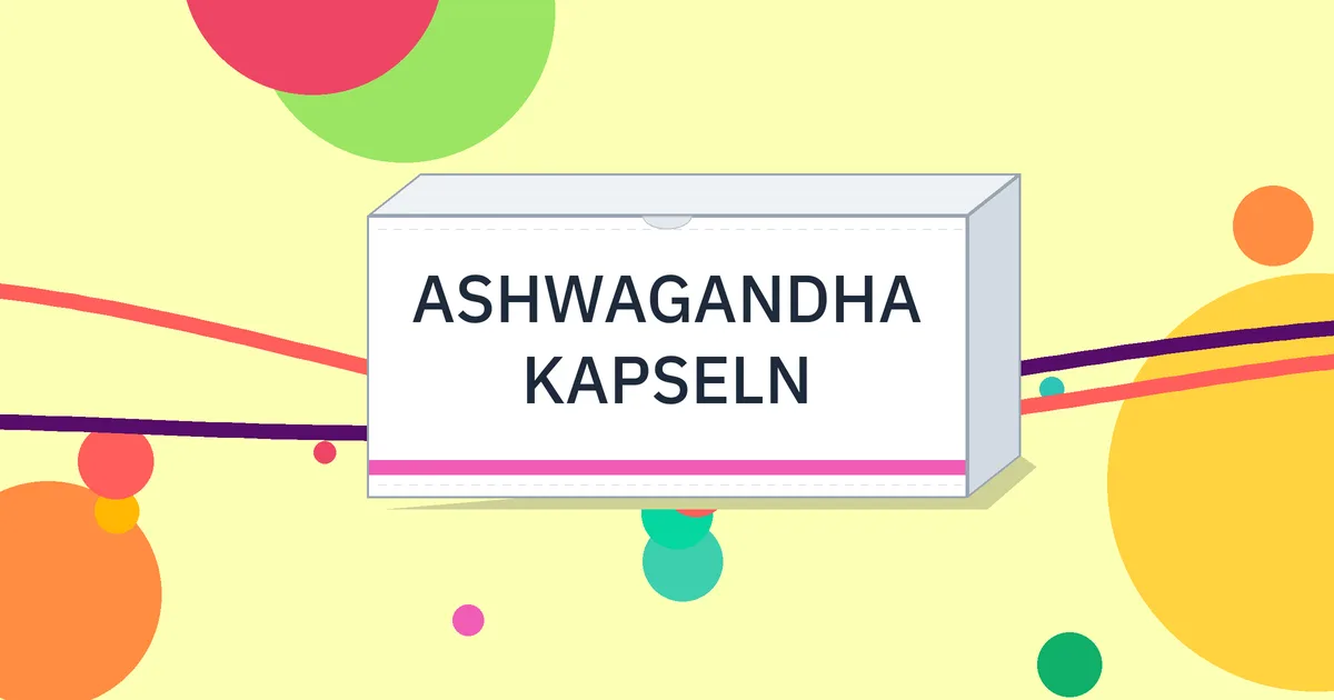Symbolbild: Packung mit der Aufschrift ASHWAGANDHA KAPSELN (PZN 17871940) – Verfügbarkeit und Bezug in Apotheken in Frankfurt am Main