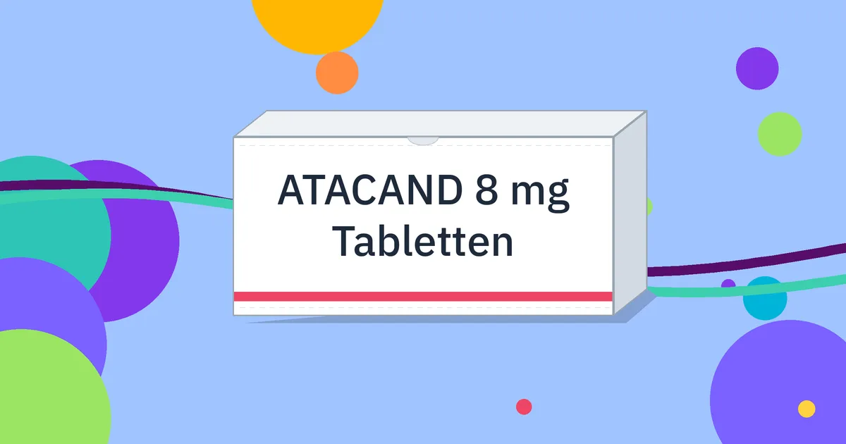 Symbolbild: Packung mit der Aufschrift ATACAND 8 mg Tabletten (PZN 15292965) – Verfügbarkeit und Bezug in Apotheken in Frankfurt am Main