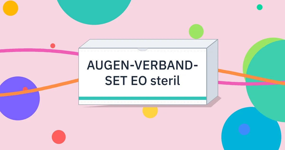 Symbolbild: Packung mit der Aufschrift AUGEN-VERBAND-SET EO steril (PZN 19229320) – Verfügbarkeit und Bezug in Apotheken in Frankfurt am Main
