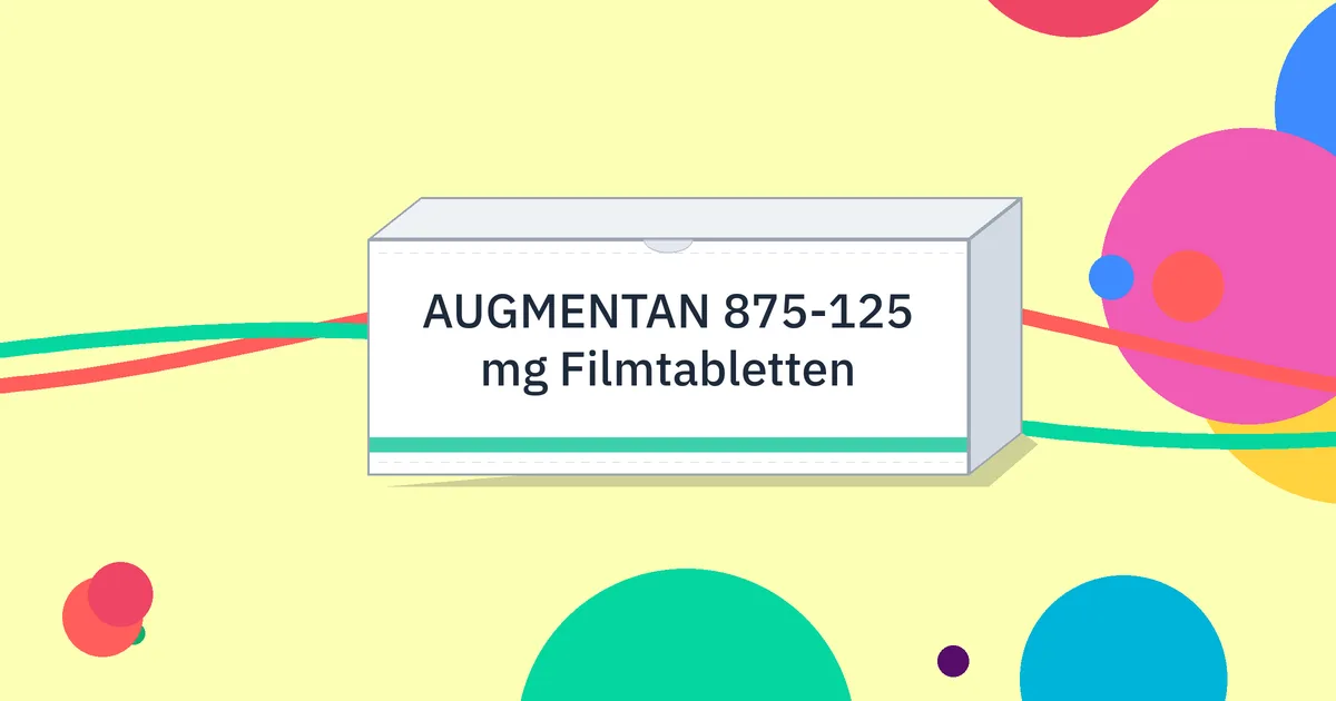 Symbolbild: Packung mit der Aufschrift AUGMENTAN 875-125 mg Filmtabletten (PZN 19077548) – Verfügbarkeit und Bezug in Apotheken in Frankfurt am Main