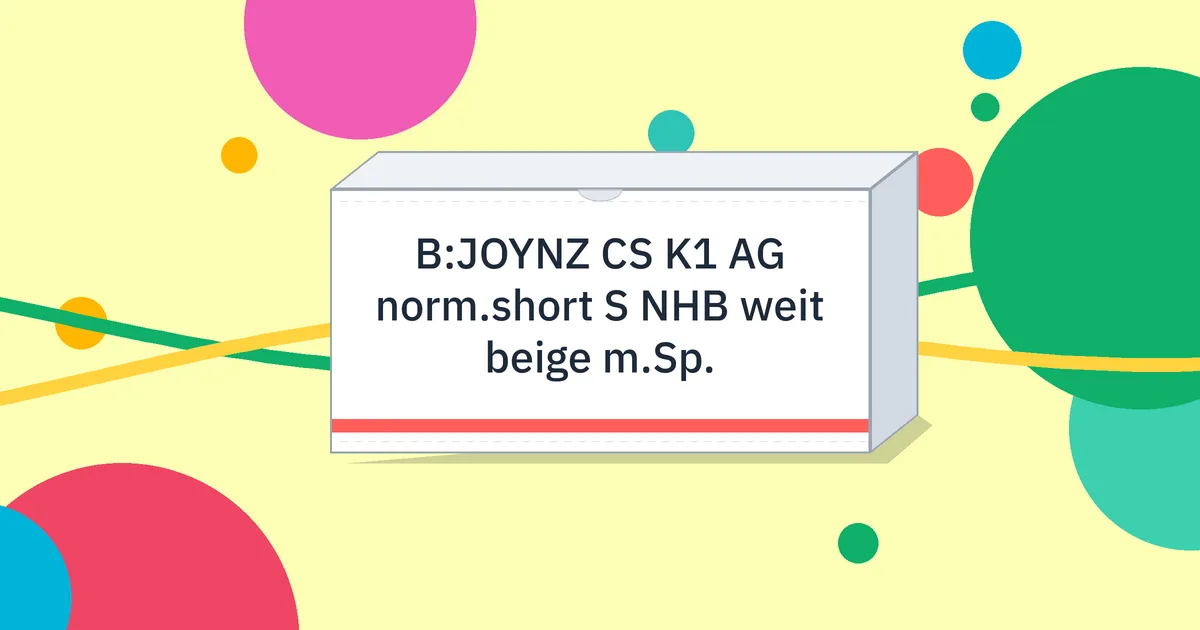 Symbolbild: Packung mit der Aufschrift B:JOYNZ CS K1 AG norm.short S NHB weit beige m.Sp. (PZN 20532414) – Verfügbarkeit und Bezug in Apotheken in Frankfurt am Main
