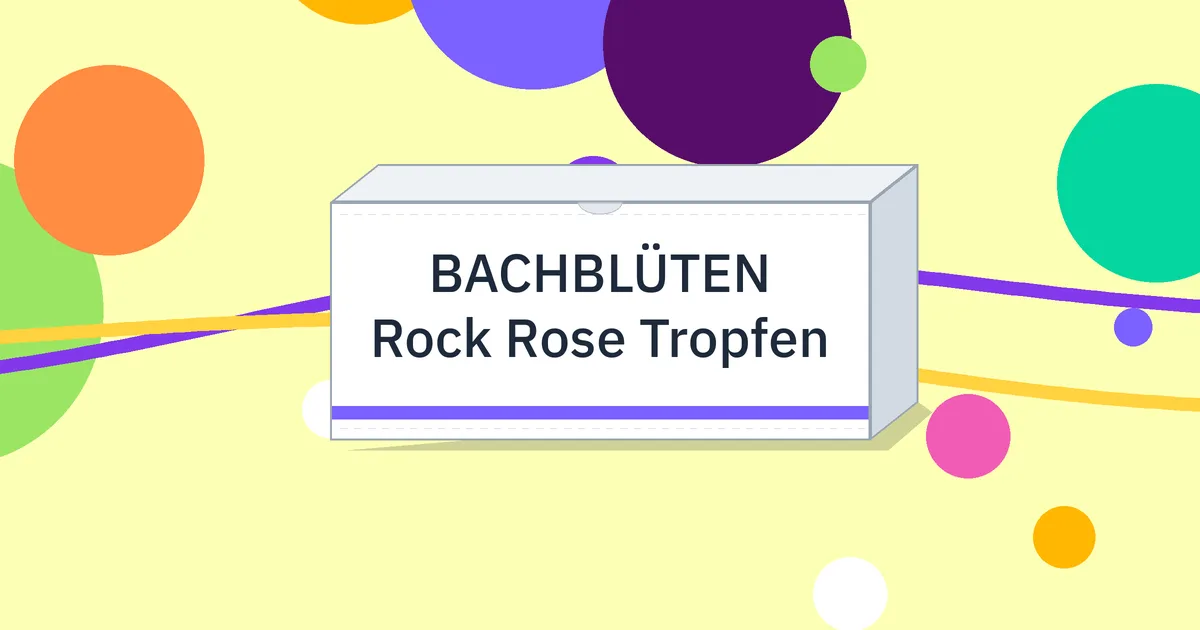 Symbolbild: Packung mit der Aufschrift BACHBLÜTEN Rock Rose Tropfen (PZN 00146784) – Verfügbarkeit und Bezug in Apotheken in Frankfurt am Main