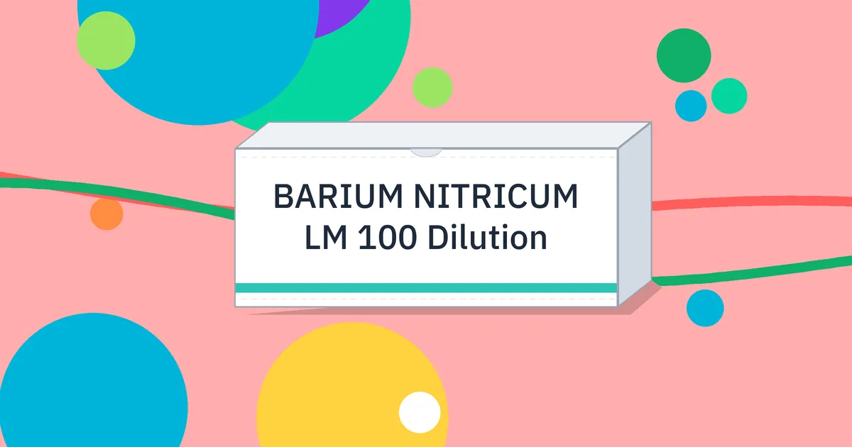 Symbolbild: Packung mit der Aufschrift BARIUM NITRICUM LM 100 Dilution (PZN 13378094) – Verfügbarkeit und Bezug in Apotheken in Frankfurt am Main