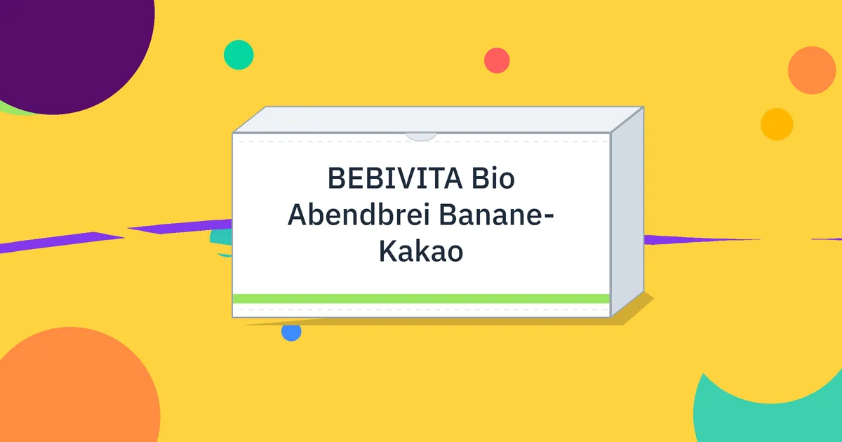 Symbolbild: Packung mit der Aufschrift BEBIVITA Bio Abendbrei Banane-Kakao (PZN 16838596) – Verfügbarkeit und Bezug in Apotheken in Frankfurt am Main