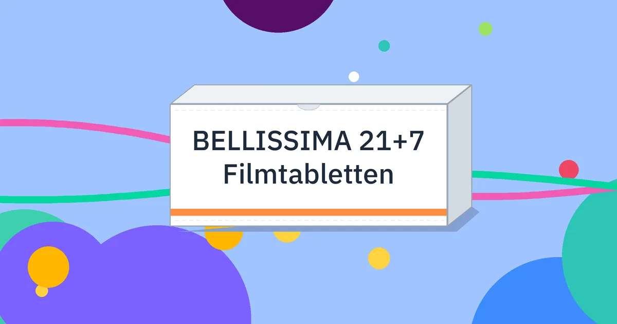 Symbolbild: Packung mit der Aufschrift BELLISSIMA 21+7 Filmtabletten (PZN 09384829) – Verfügbarkeit und Bezug in Apotheken in Frankfurt am Main