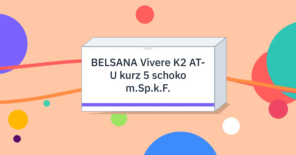 Symbolbild: Packung mit der Aufschrift BELSANA Vivere K2 AT-U kurz 5 schoko m.Sp.k.F. (PZN 12187481) – Verfügbarkeit und Bezug in Apotheken in Frankfurt am Main