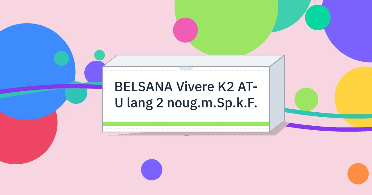 Symbolbild: Packung mit der Aufschrift BELSANA Vivere K2 AT-U lang 2 noug.m.Sp.k.F. (PZN 08535427) – Verfügbarkeit und Bezug in Apotheken in Frankfurt am Main