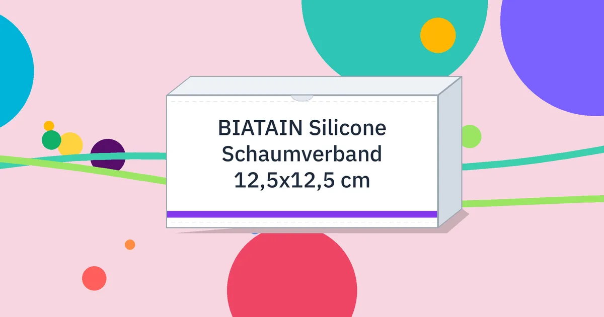 Symbolbild: Packung mit der Aufschrift BIATAIN Silicone Schaumverband 12,5x12,5 cm (PZN 11530652) – Verfügbarkeit und Bezug in Apotheken in Frankfurt am Main