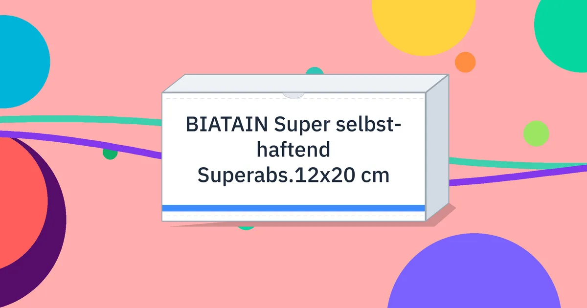 Symbolbild: Packung mit der Aufschrift BIATAIN Super selbst-haftend Superabs.12x20 cm (PZN 11159910) – Verfügbarkeit und Bezug in Apotheken in Frankfurt am Main