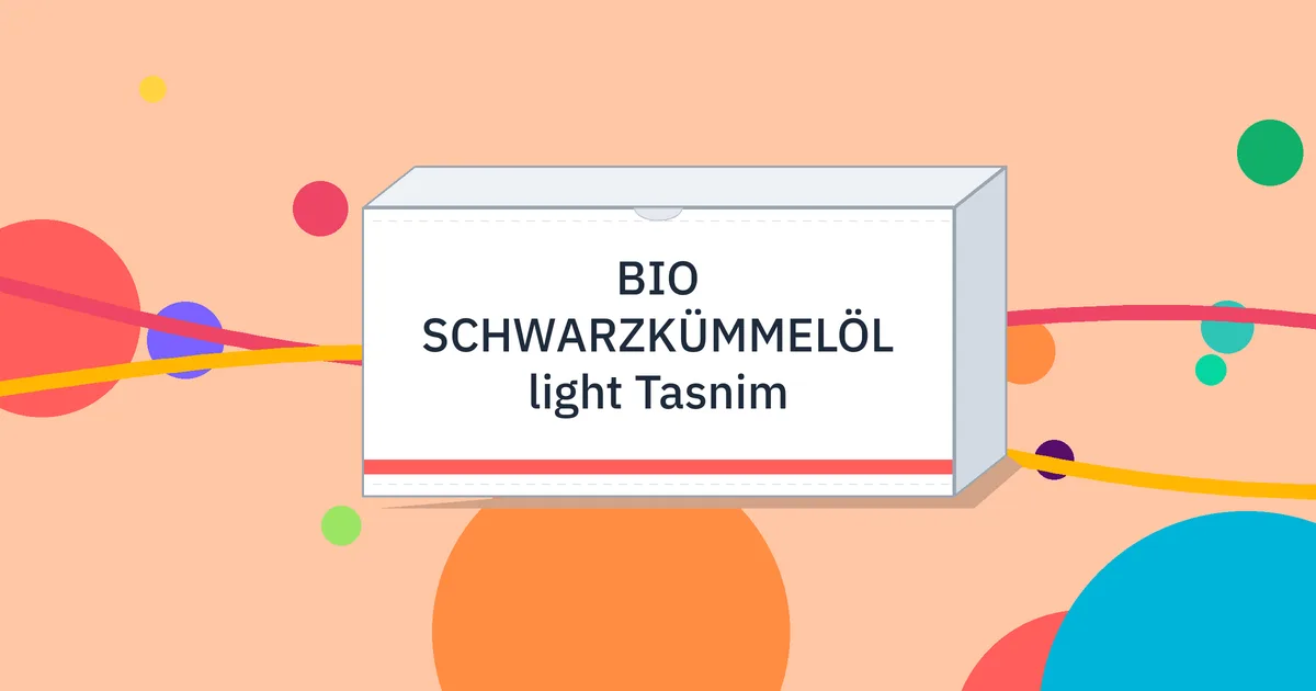 Symbolbild: Packung mit der Aufschrift BIO SCHWARZKÜMMELÖL light Tasnim (PZN 17365800) – Verfügbarkeit und Bezug in Apotheken in Frankfurt am Main