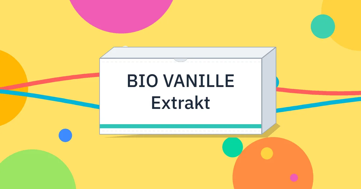 Symbolbild: Packung mit der Aufschrift BIO VANILLE Extrakt (PZN 20290690) – Verfügbarkeit und Bezug in Apotheken in Frankfurt am Main