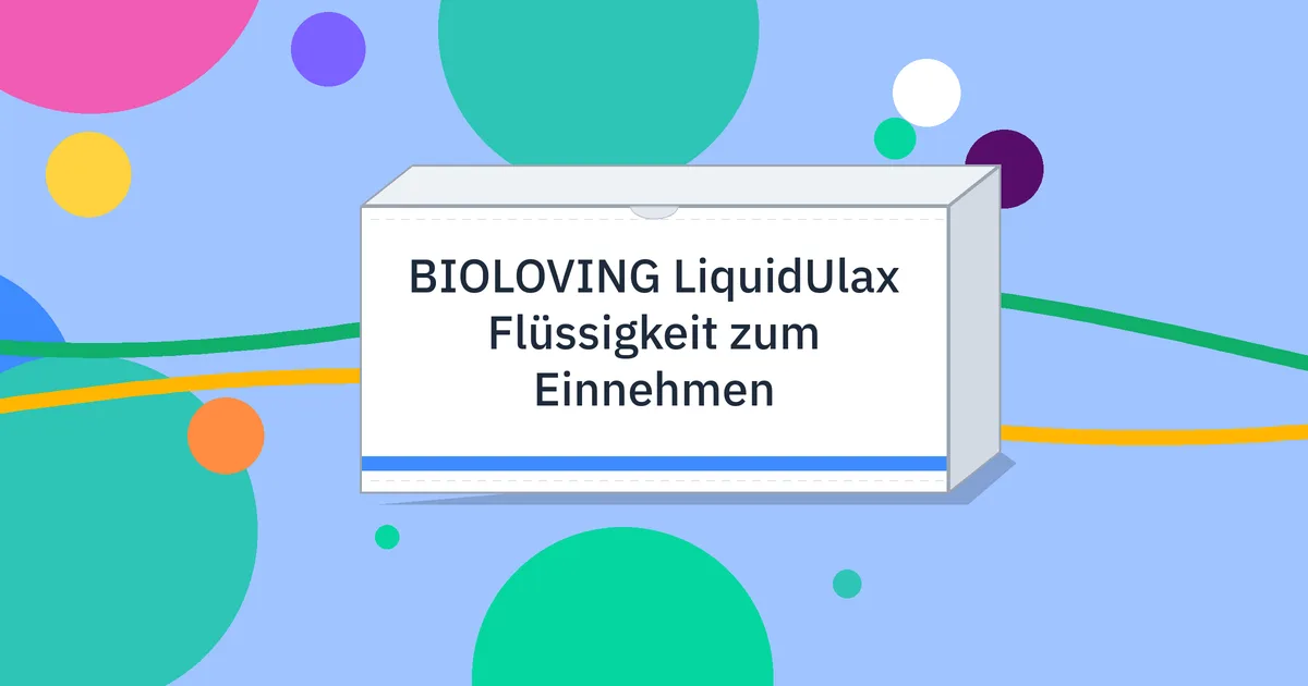 Symbolbild: Packung mit der Aufschrift BIOLOVING LiquidUlax Flüssigkeit zum Einnehmen (PZN 17834554) – Verfügbarkeit und Bezug in Apotheken in Frankfurt am Main
