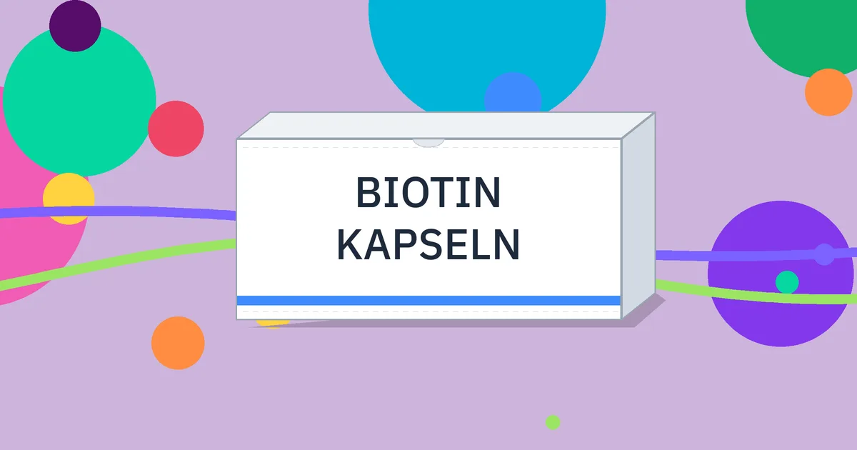Symbolbild: Packung mit der Aufschrift BIOTIN KAPSELN (PZN 12552319) – Verfügbarkeit und Bezug in Apotheken in Frankfurt am Main