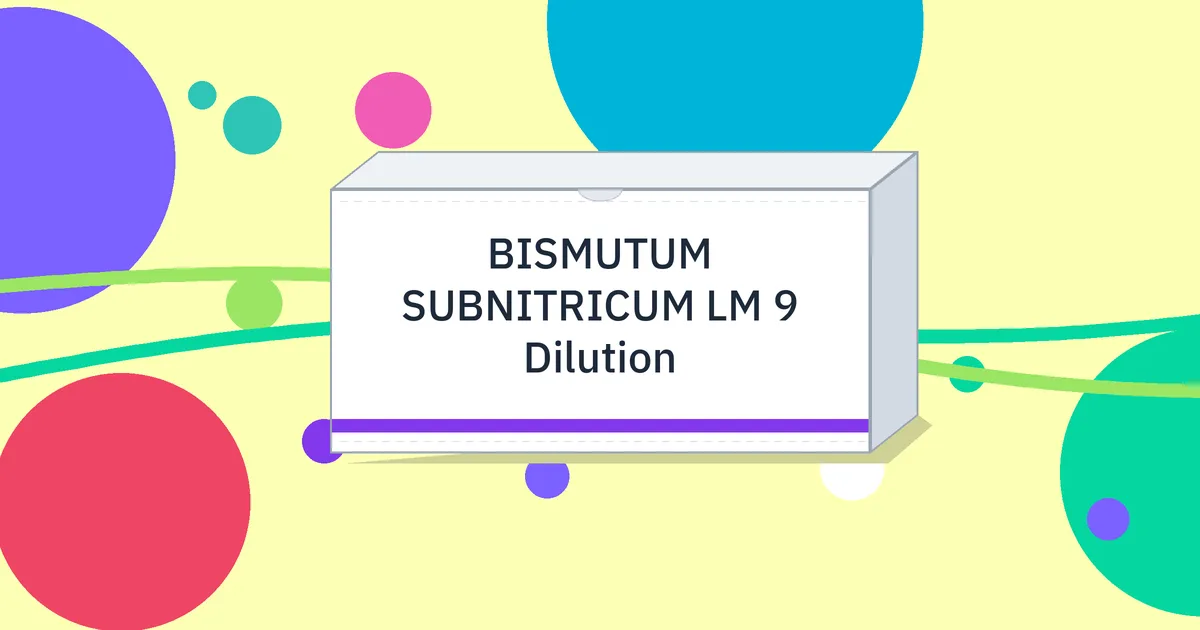 Symbolbild: Packung mit der Aufschrift BISMUTUM SUBNITRICUM LM 9 Dilution (PZN 13388589) – Verfügbarkeit und Bezug in Apotheken in Frankfurt am Main