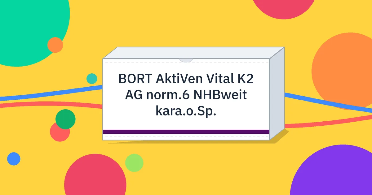 Symbolbild: Packung mit der Aufschrift BORT AktiVen Vital K2 AG norm.6 NHBweit kara.o.Sp. (PZN 12384170) – Verfügbarkeit und Bezug in Apotheken in Frankfurt am Main
