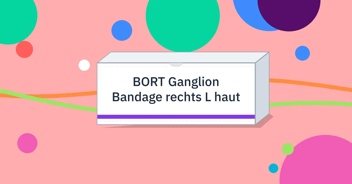 Symbolbild: Packung mit der Aufschrift BORT Ganglion Bandage rechts L haut (PZN 06084831) – Verfügbarkeit und Bezug in Apotheken in Frankfurt am Main