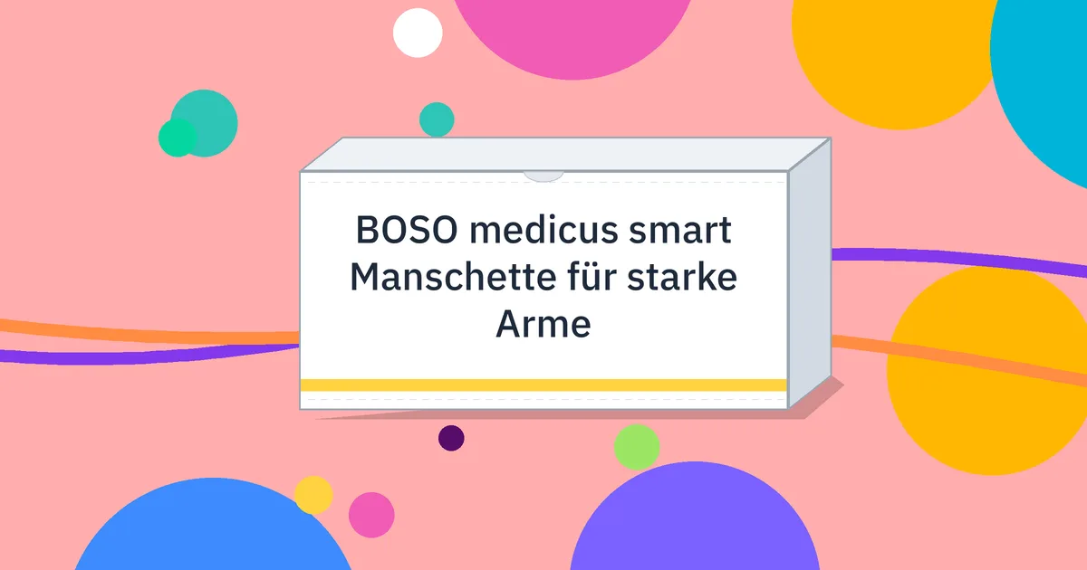 Symbolbild: Packung mit der Aufschrift BOSO medicus smart Manschette für starke Arme (PZN 03668075) – Verfügbarkeit und Bezug in Apotheken in Frankfurt am Main