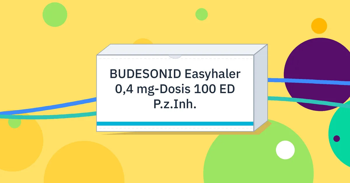 Symbolbild: Packung mit der Aufschrift BUDESONID Easyhaler 0,4 mg-Dosis 100 ED P.z.Inh. (PZN 06101937) – Verfügbarkeit und Bezug in Apotheken in Frankfurt am Main