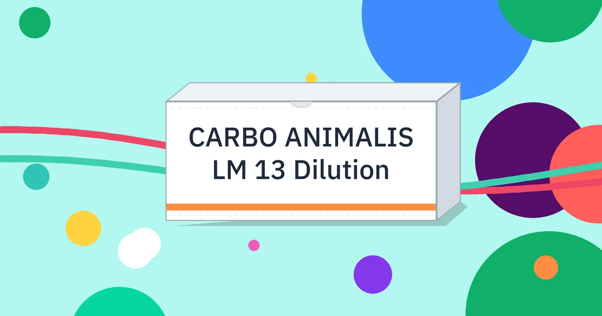 Symbolbild: Packung mit der Aufschrift CARBO ANIMALIS LM 13 Dilution (PZN 12809089) – Verfügbarkeit und Bezug in Apotheken in Frankfurt am Main