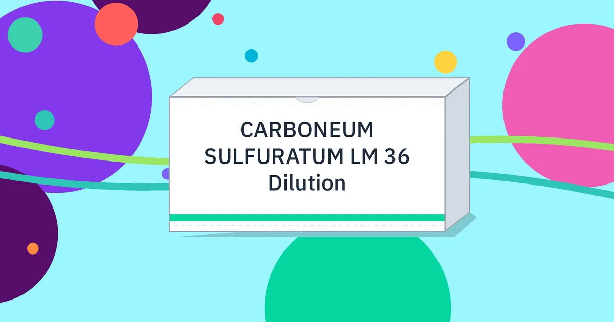 Symbolbild: Packung mit der Aufschrift CARBONEUM SULFURATUM LM 36 Dilution (PZN 12810106) – Verfügbarkeit und Bezug in Apotheken in Frankfurt am Main