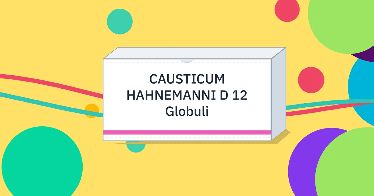 Symbolbild: Packung mit der Aufschrift CAUSTICUM HAHNEMANNI D 12 Globuli (PZN 02638037) – Verfügbarkeit und Bezug in Apotheken in Frankfurt am Main