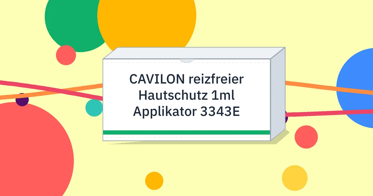 Symbolbild: Packung mit der Aufschrift CAVILON reizfreier Hautschutz 1ml Applikator 3343E (PZN 12476280) – Verfügbarkeit und Bezug in Apotheken in Frankfurt am Main