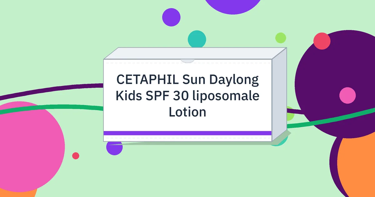 Symbolbild: Packung mit der Aufschrift CETAPHIL Sun Daylong Kids SPF 30 liposomale Lotion (PZN 20007725) – Verfügbarkeit und Bezug in Apotheken in Frankfurt am Main