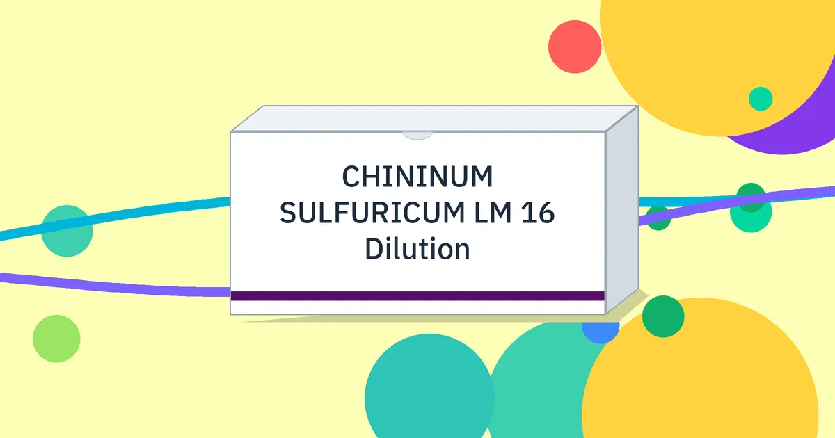 Symbolbild: Packung mit der Aufschrift CHININUM SULFURICUM LM 16 Dilution (PZN 12816037) – Verfügbarkeit und Bezug in Apotheken in Frankfurt am Main