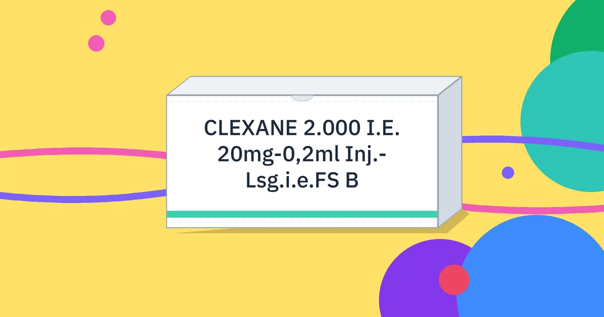 Symbolbild: Packung mit der Aufschrift CLEXANE 2.000 I.E. 20mg-0,2ml Inj.-Lsg.i.e.FS B (PZN 00256780) – Verfügbarkeit und Bezug in Apotheken in Frankfurt am Main