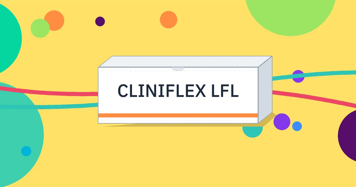 Symbolbild: Packung mit der Aufschrift CLINIFLEX LFL (PZN 07369843) – Verfügbarkeit und Bezug in Apotheken in Frankfurt am Main