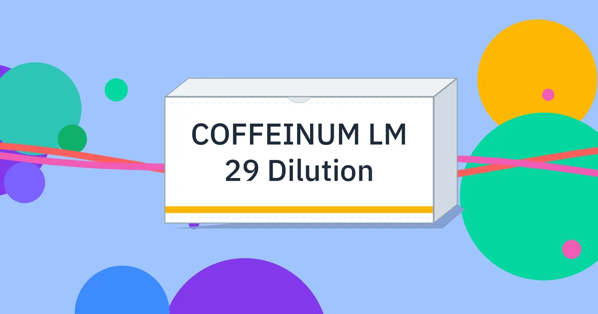 Symbolbild: Packung mit der Aufschrift COFFEINUM LM 29 Dilution (PZN 12831947) – Verfügbarkeit und Bezug in Apotheken in Frankfurt am Main