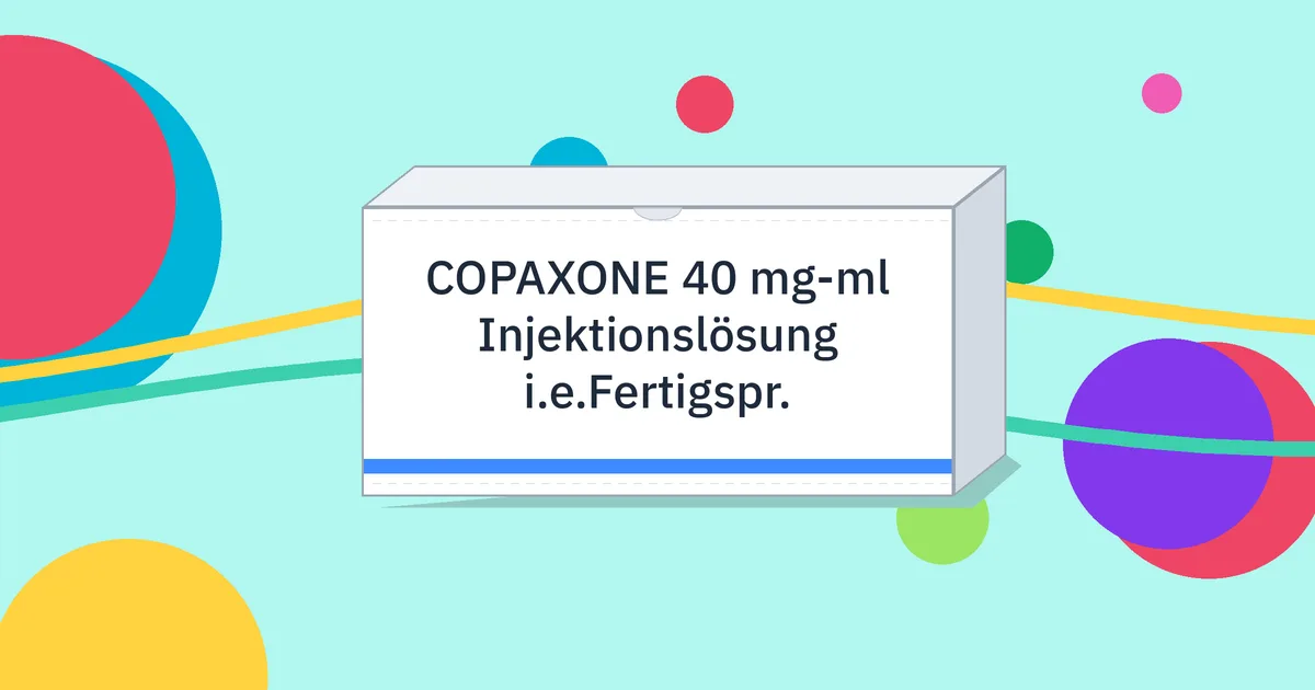 Symbolbild: Packung mit der Aufschrift COPAXONE 40 mg-ml Injektionslösung i.e.Fertigspr. (PZN 16885644) – Verfügbarkeit und Bezug in Apotheken in Frankfurt am Main