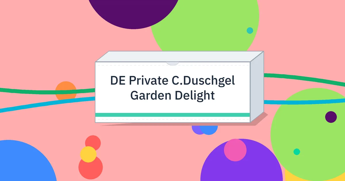 Symbolbild: Packung mit der Aufschrift DE Private C.Duschgel Garden Delight (PZN 19497701) – Verfügbarkeit und Bezug in Apotheken in Frankfurt am Main