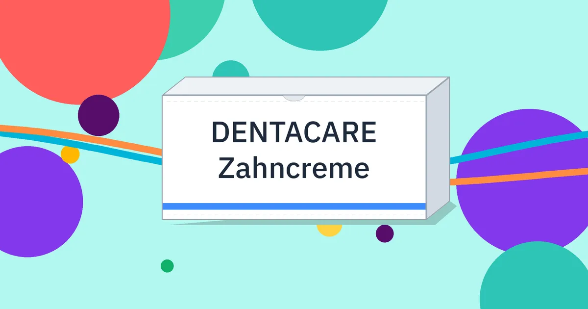 Symbolbild: Packung mit der Aufschrift DENTACARE Zahncreme (PZN 15786153) – Verfügbarkeit und Bezug in Apotheken in Frankfurt am Main